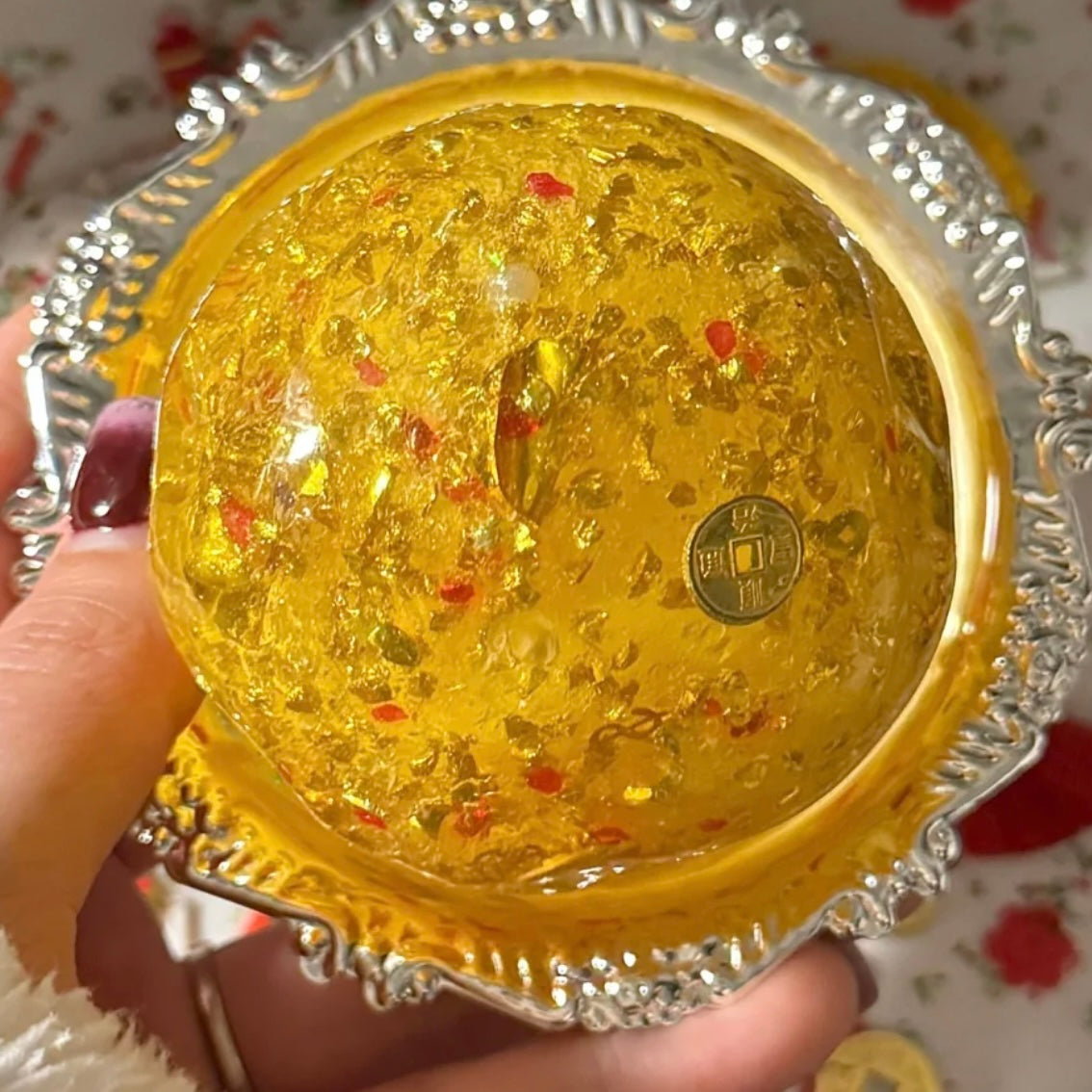 Crispy Shell Golden Sparkling Fortune Stress Relief Handmade Ball ...