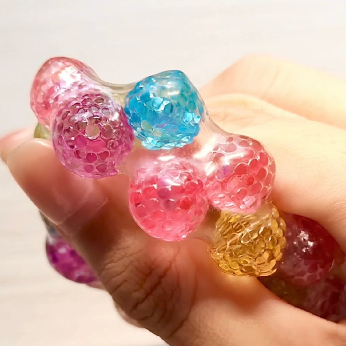 Handmade Rainbow-Colored Noisy Slime Stress Ball Fidget Toy – Charming ...